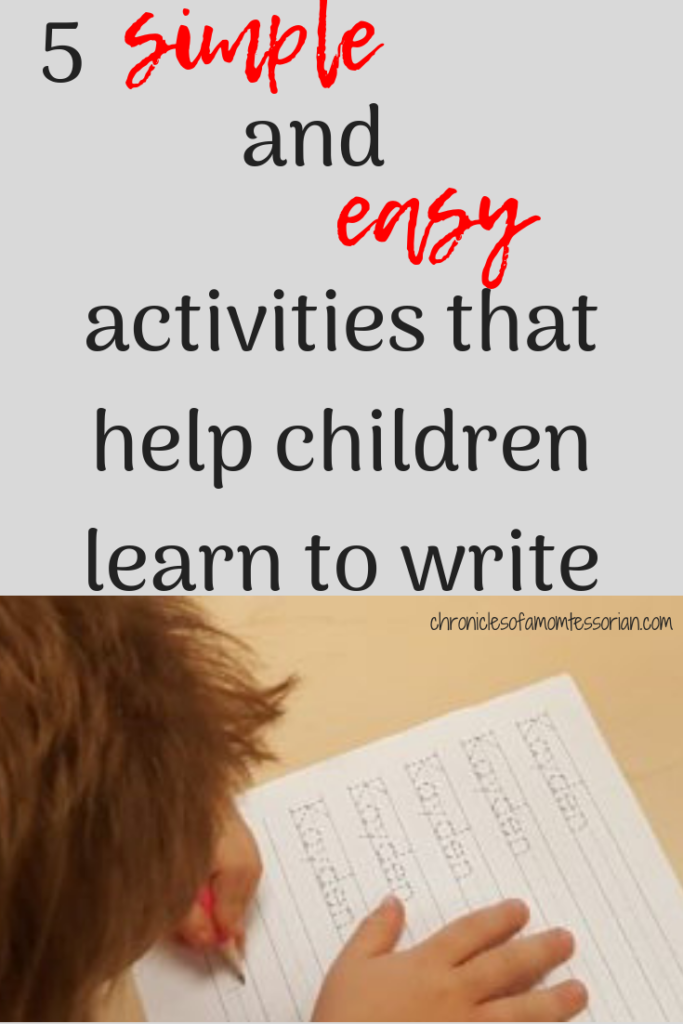 Easily teach children to write with these activities | Chronicles of a ...
