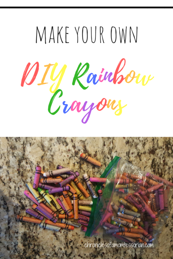 Easy DIY Rainbow Crayons | Chronicles of a Momtessorian
