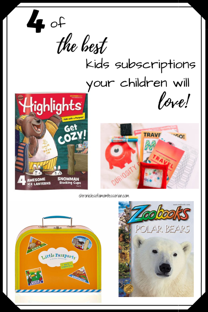 4 of the best kids mail subscriptions | Chronicles of a Momtessorian
