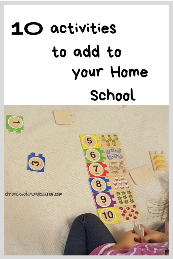 10 home school activities for young learners | Chronicles of a Momtessorian