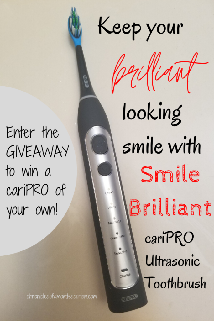 Cleaner teeth with cariPRO toothbrush | Chronicles of a Momtessorian